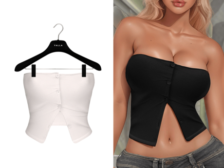 Second Life Marketplace - YALLA ~ Hazel Top [WHITE]